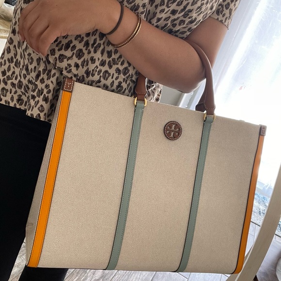 Tory Burch | Bags | New Tory Burch Blake Canvas Jumbo Tote | Poshmark